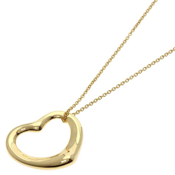 Tiffany & Co. | Jewelry | Tiffany Co Heart Necklace In K8 Yellow Gold ...